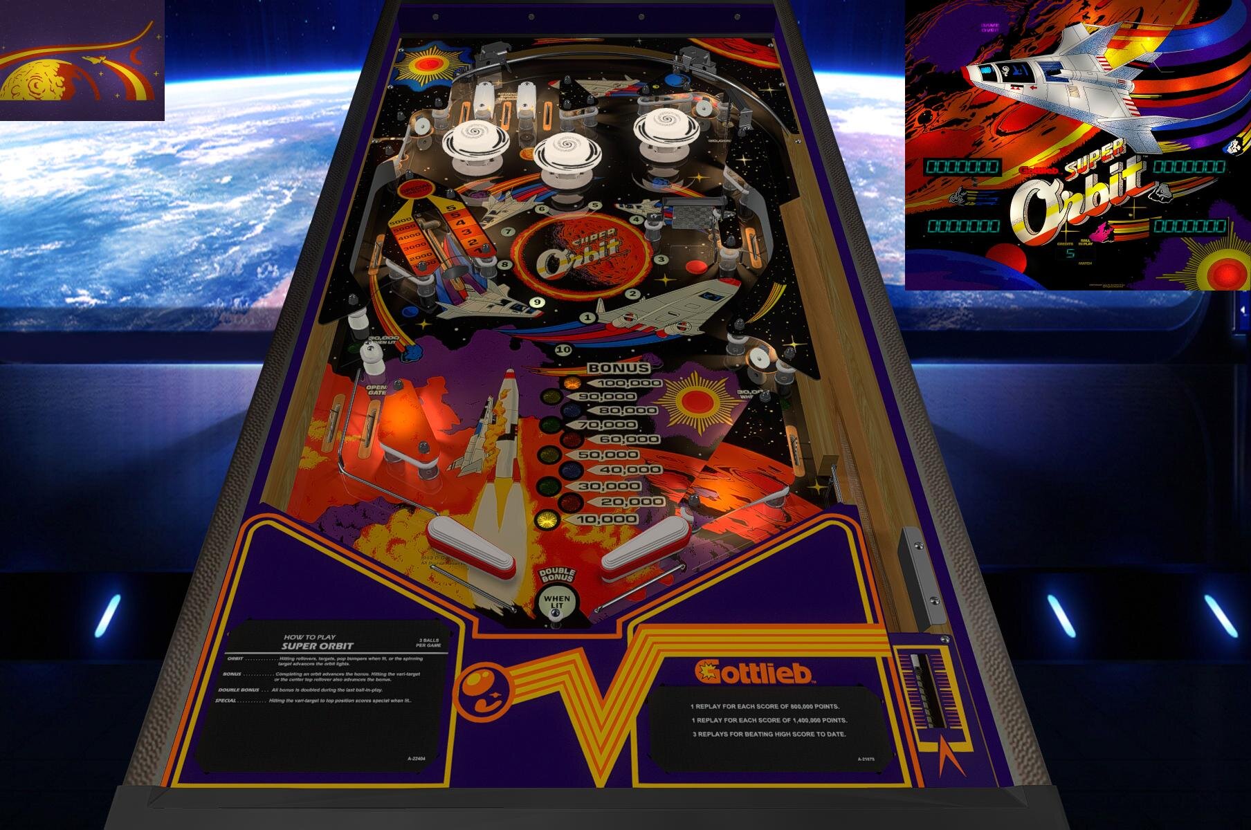 Super Orbit (Gottlieb 1983) b2s - B2S (.directb2s) & Backglass ...