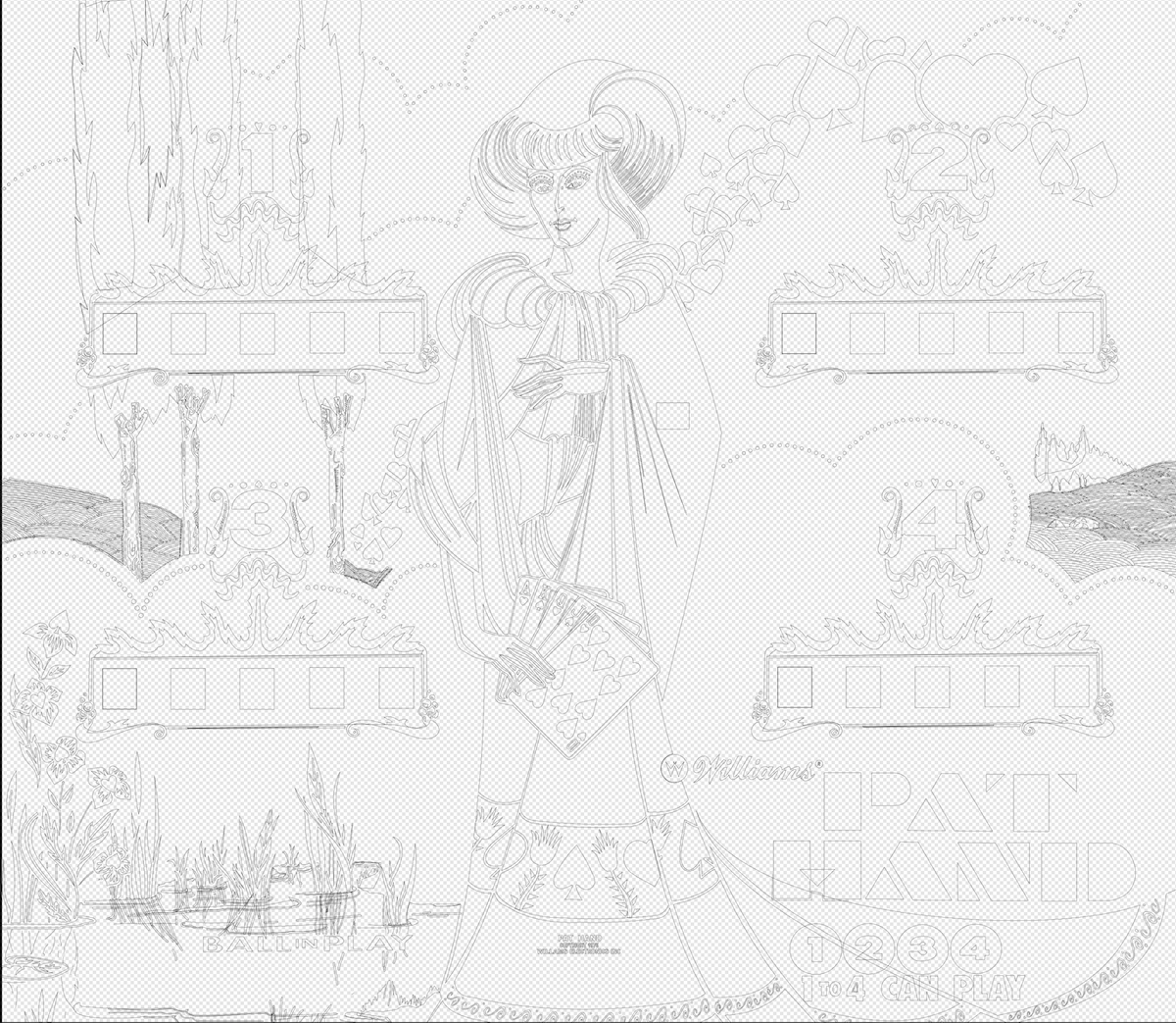 Pat Hand (Williams,1975) JB - Backglass Resources - Virtual Pinball ...