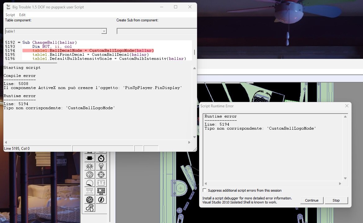 First install-launch script errors - Visual Pinball Support - Virtual Pinball Universe
