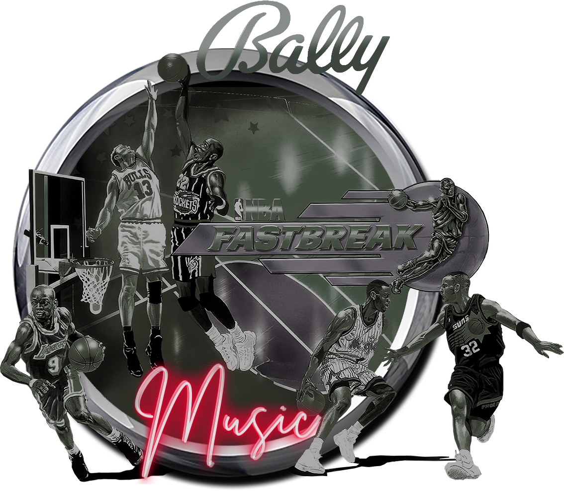 NBA Fastbreak black and white (Bally 1997) - Tarcisio Style Wheels - Virtual Pinball Universe