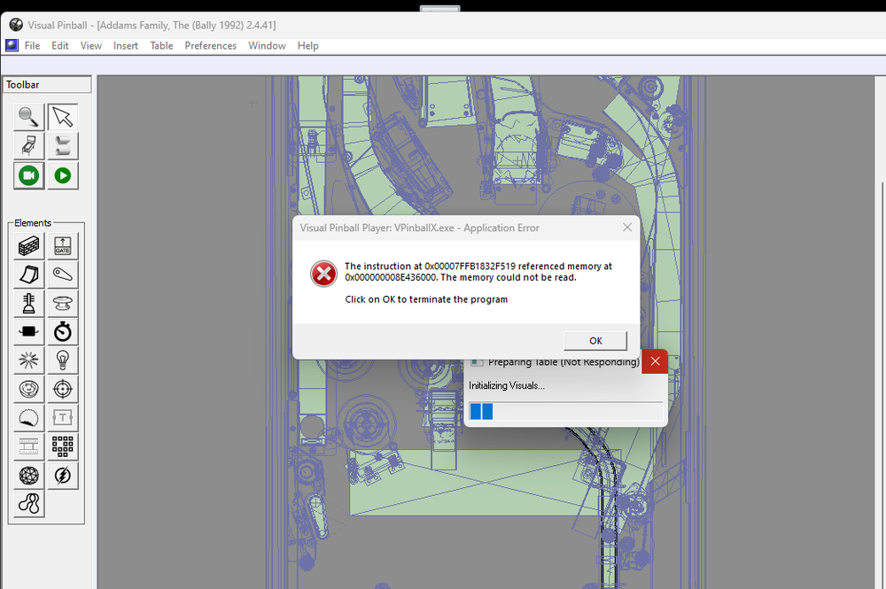 Application Error... - Visual Pinball Support - Virtual Pinball Universe