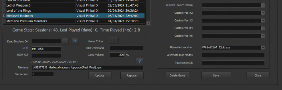 Is it possible to play multiple versions of VPINMAME? - Visual Pinball ...