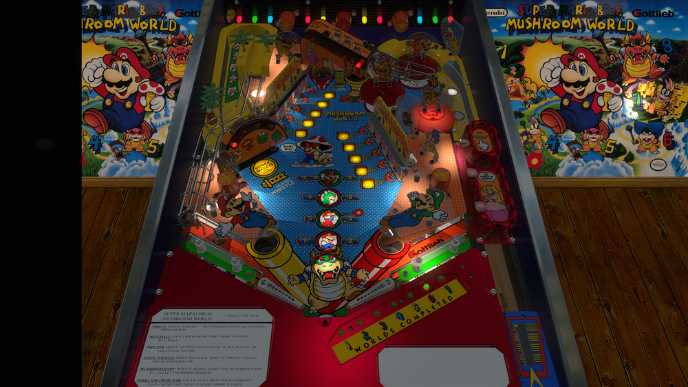 Super Mario Bros. Mushroom World (Premier 1992) - VPX - Pinball Tables ...