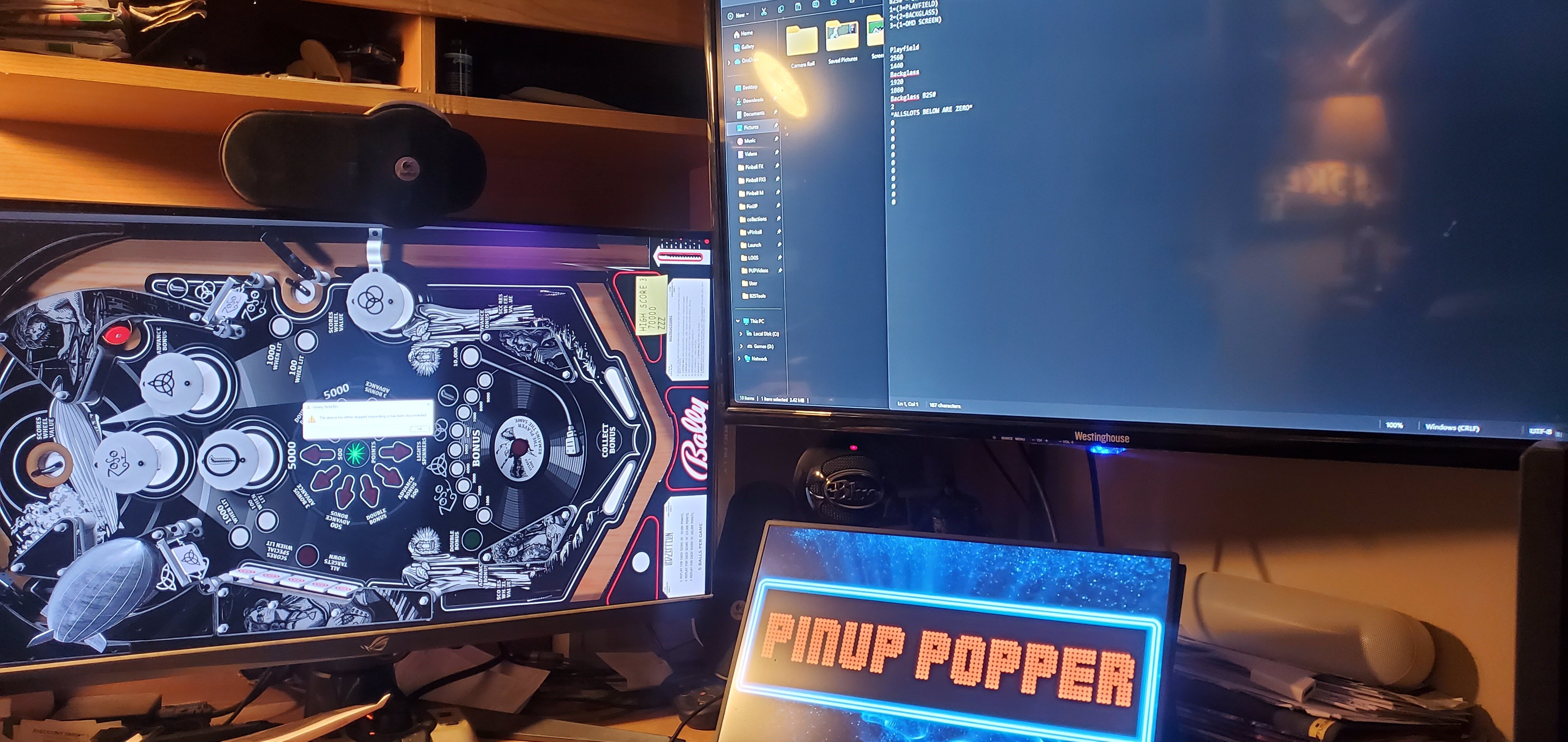 3 screen setup that is constantly changing backbox and dmd - B2S New ...