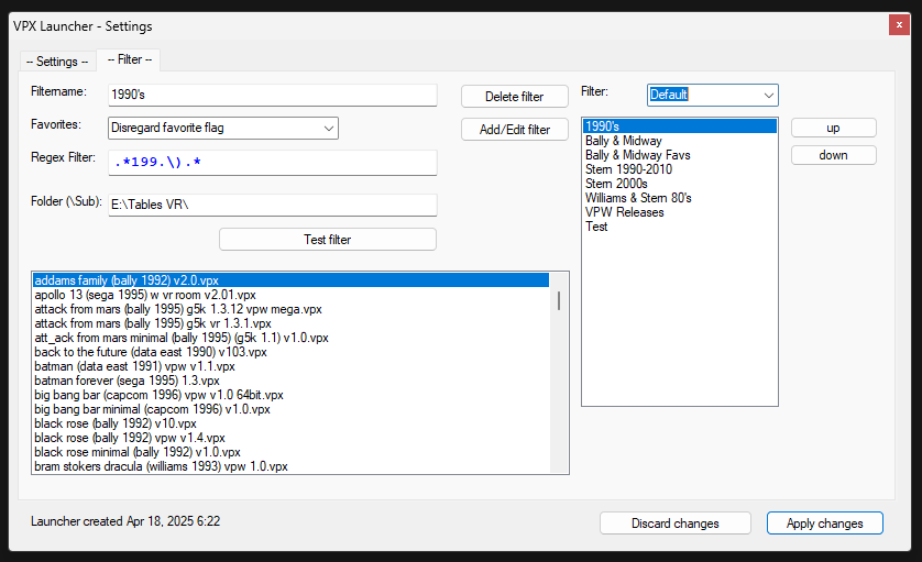 VPX-LAUNCHER (64bit) - VR Pinball Install Required Files - Virtual ...