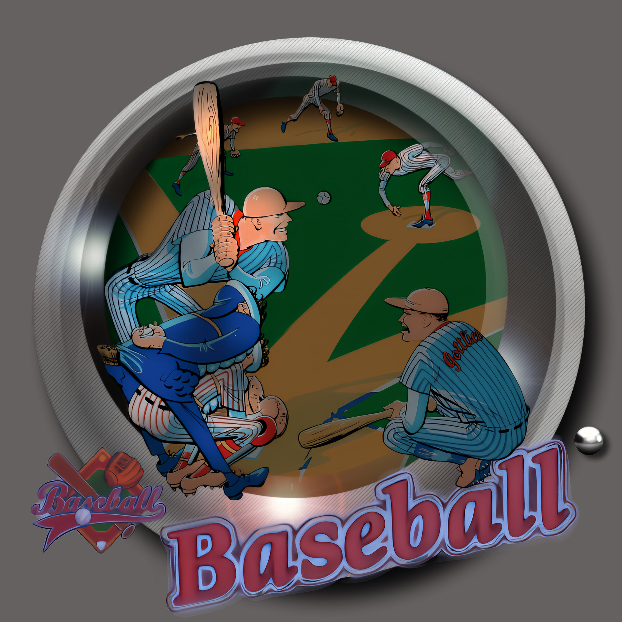 Baseball (Gottlieb 1970) Diagonal Wheel - Wheel Images - Virtual ...