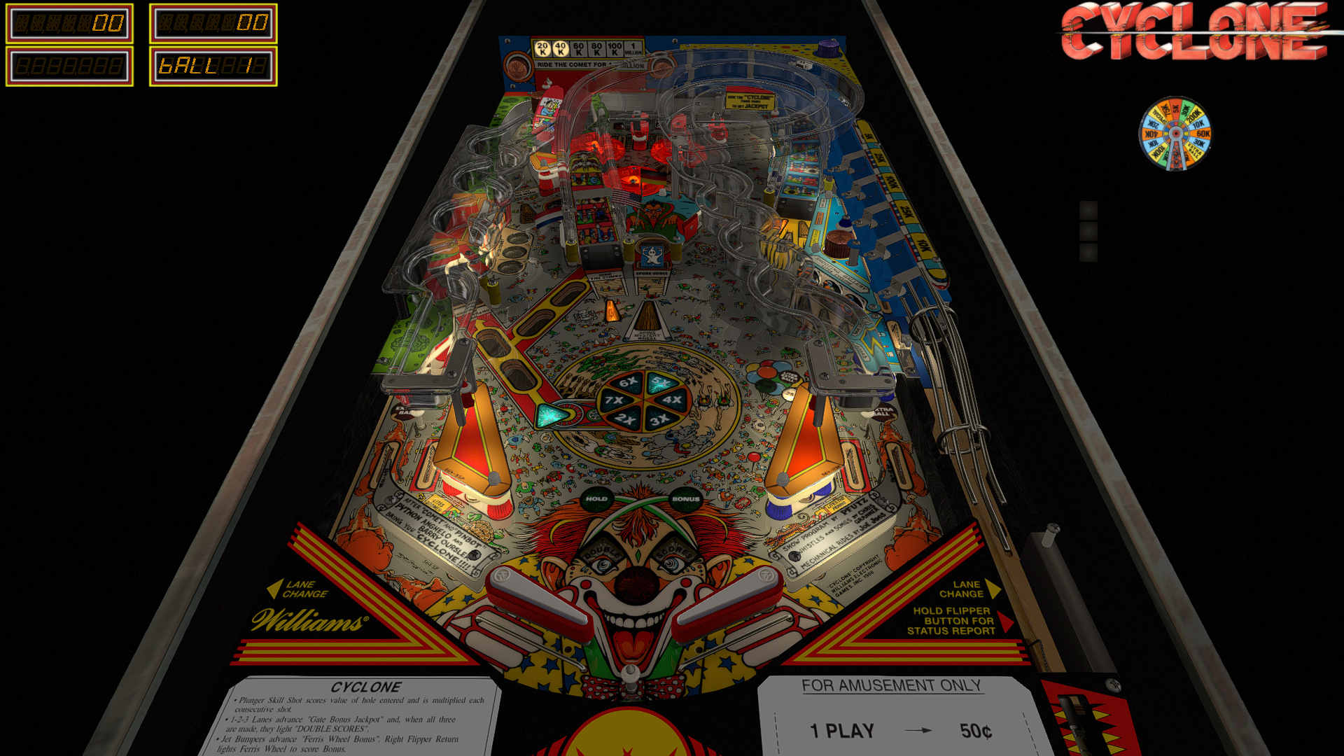 [New VPX Alert]Cyclone (Williams 1988) - New Visual Pinball 10 ...
