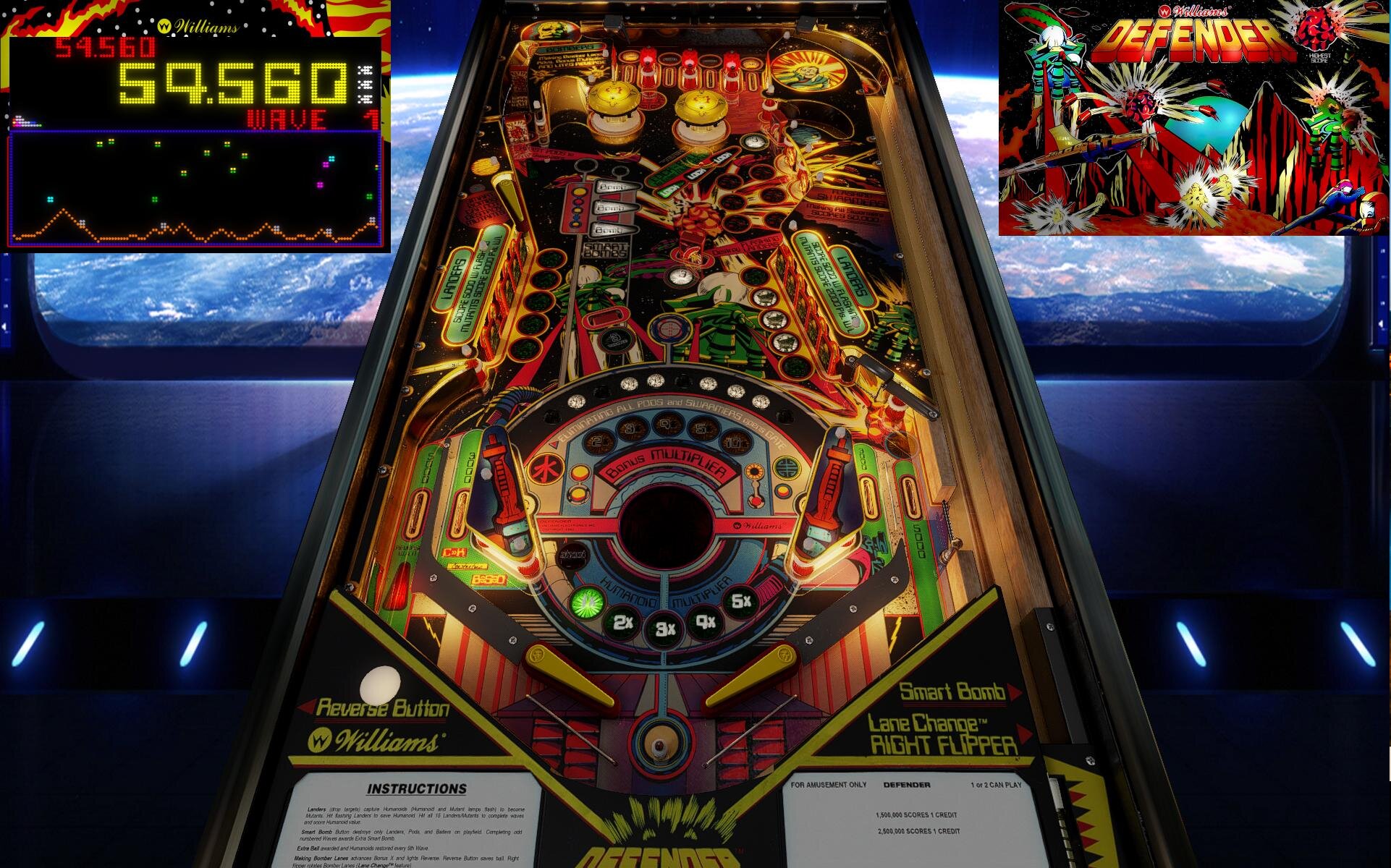 Defender (Williams 1982) VPW - VPX - Pinball Tables - Virtual Pinball ...