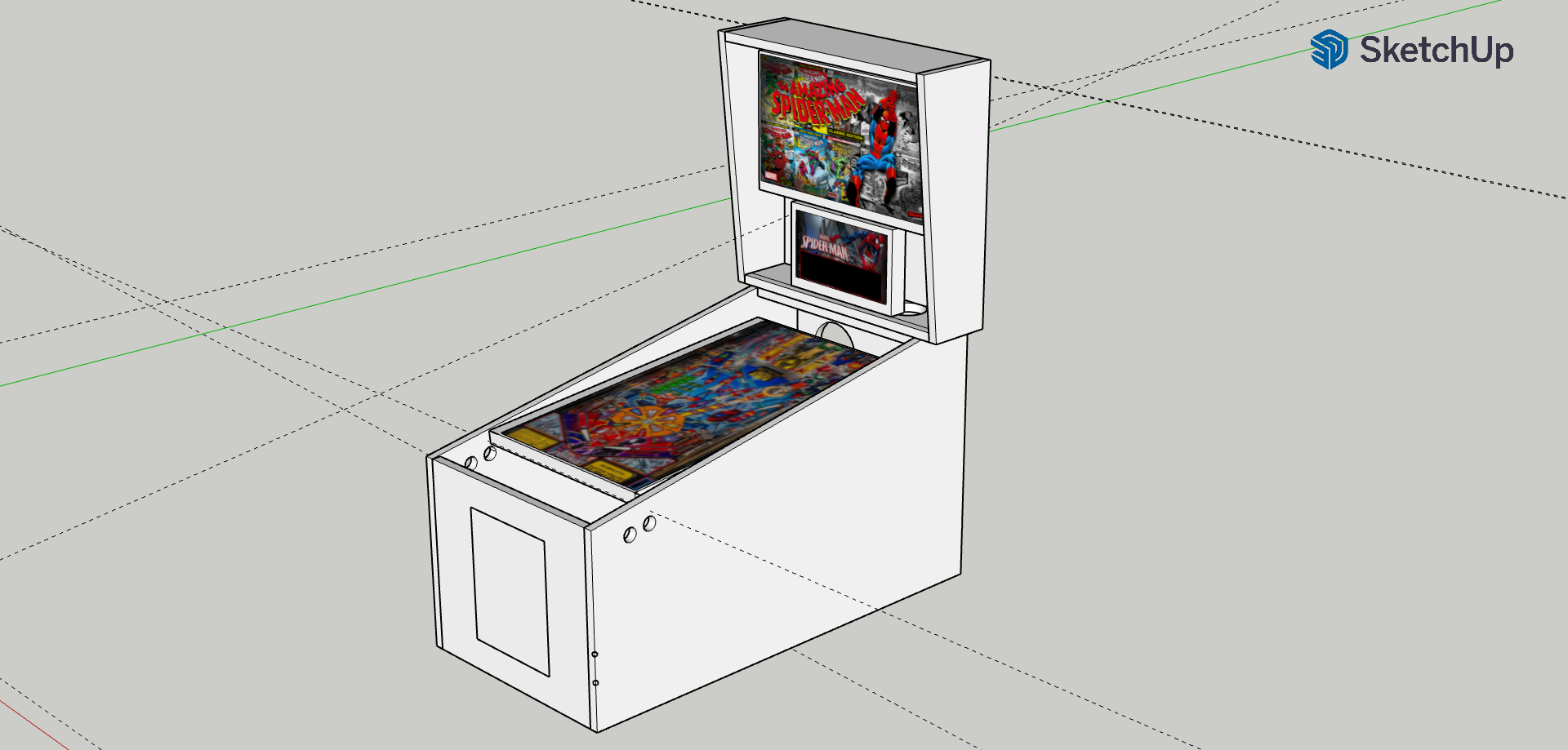Scratch Built Attack from Mars 4k Virtual Pinball Cabinet - 3/4 size ...