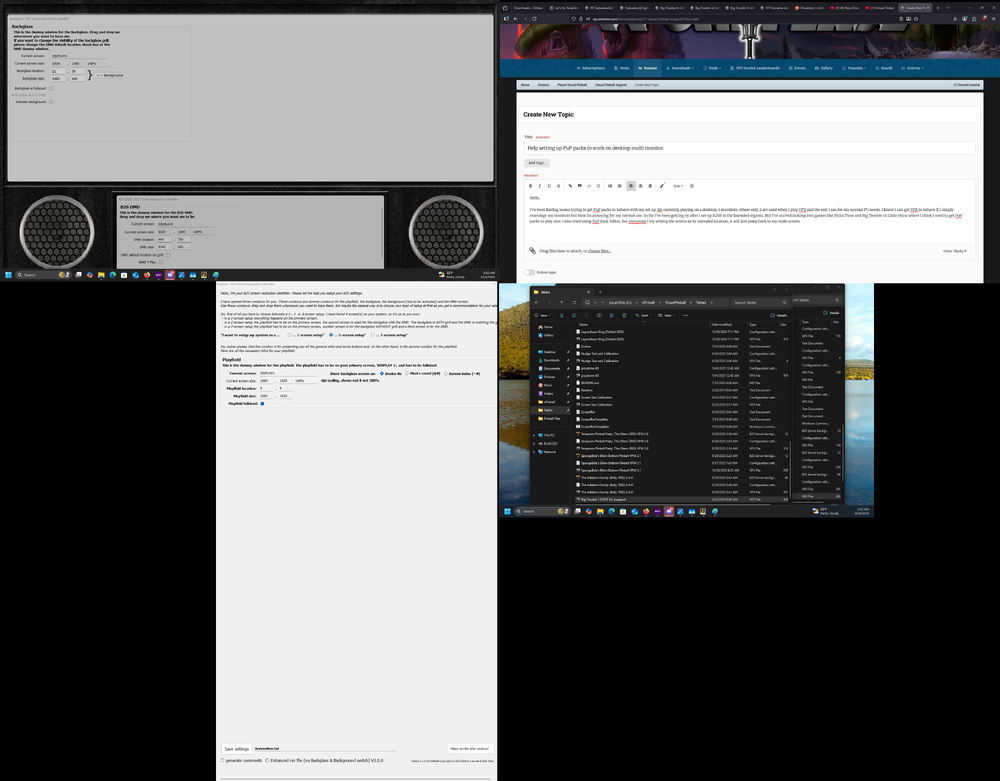 Help setting up PuP packs to work on desktop multi monitor. - Visual ...
