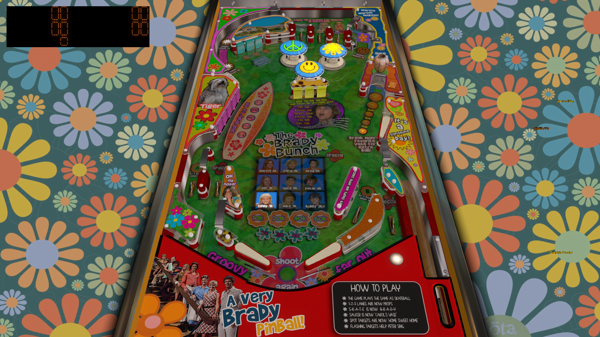The Brady Bunch (Skateball - Bally 1980) MOD 2.0 - VPURemix - VPX Table ...