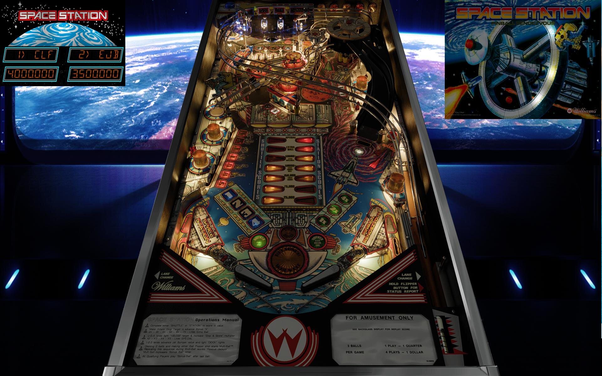 Space Station (Williams 1987) - VPX - Pinball Tables - Virtual Pinball ...