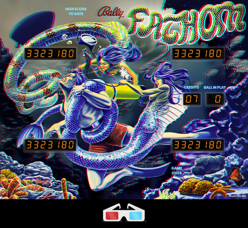 Fathom (Bally 1981) 3D Anaglyph Full DMD and Backglass Scoring B2S ...