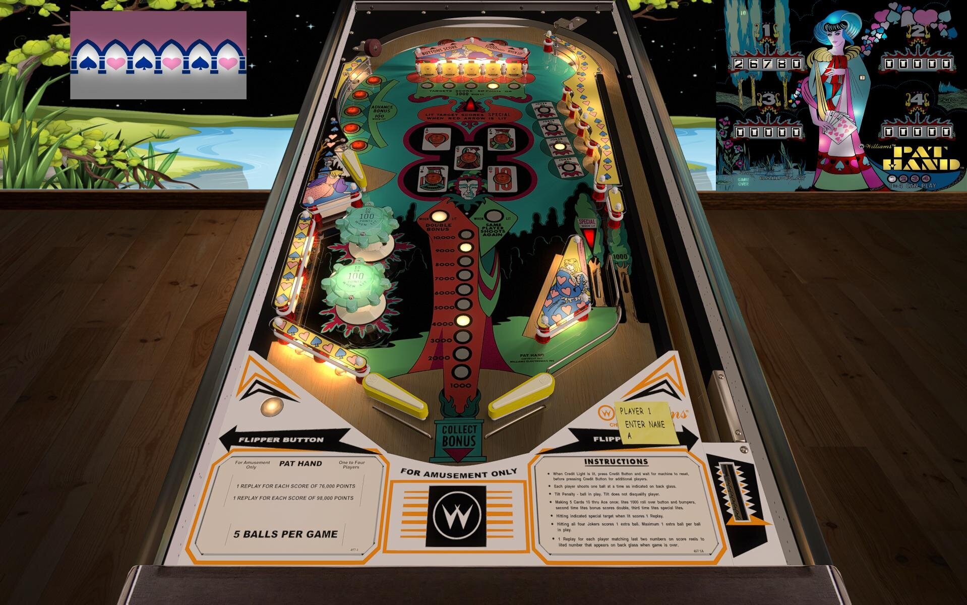 [New VP10 Alert] Pat Hand (Williams 1975) 1.5.1 - New Visual Pinball 10 ...