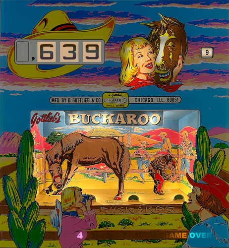 Buckaroo (Gottlieb 1965) B2S with Full DMD - B2S (.directb2s ...