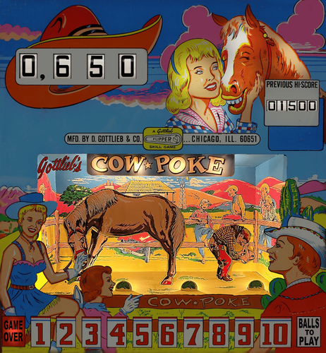 Cow Poke (Gottlieb 1965) B2S with Full DMD - B2S (.directb2s ...
