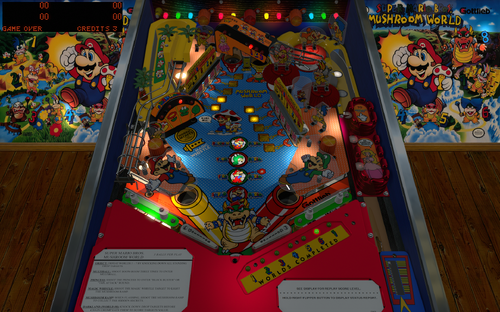 Super Mario Bros. Mushroom World (Premier 1992) - VPX - Pinball Tables ...