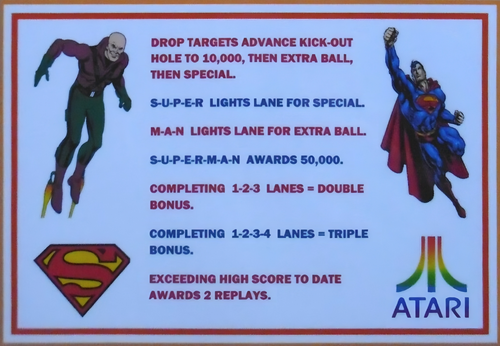 Superman (Atari 1979) Instruction Card - Instruction Cards - Virtual ...