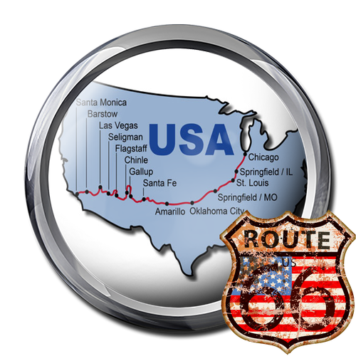 Route 66 wheels - Tarcisio Style Wheels - Virtual Pinball Universe