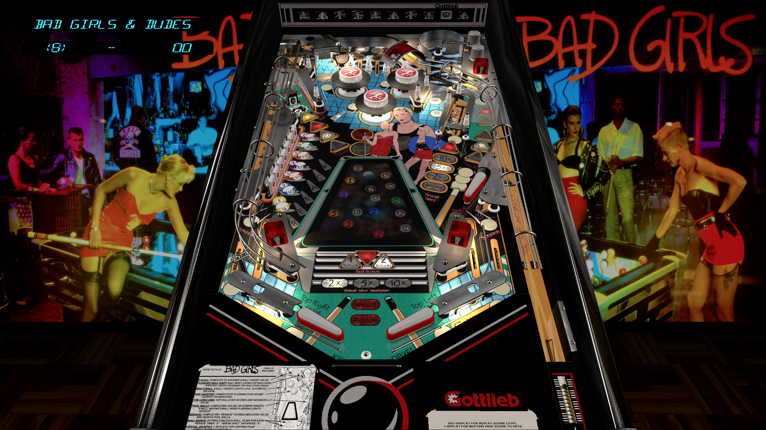 [New VP10 Alert] Bad Girls (Gottlieb 1988) Table - New Visual Pinball ...