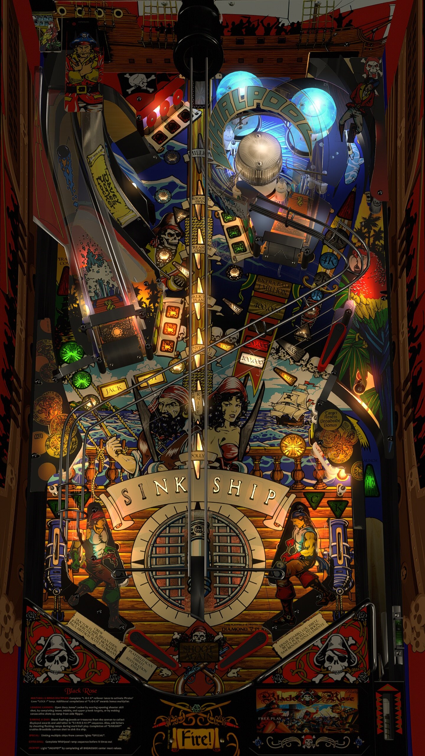 [VPURemix]Black Rose Cabinet Mod - New Visual Pinball 10 - VPURemix ...