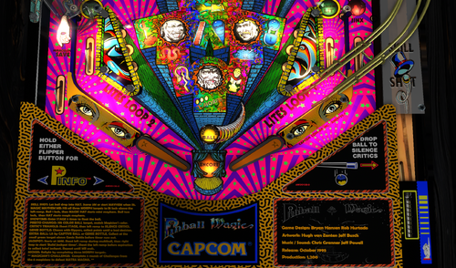 Pinball Magic (Capcom 1995) Apron /instructions Mod - Other Digital ...