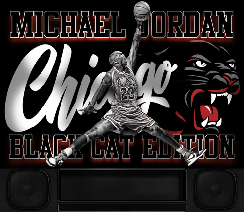 Michael Jordan - Black Cat Edition (Data East 1992) B2S Backglass (Two ...