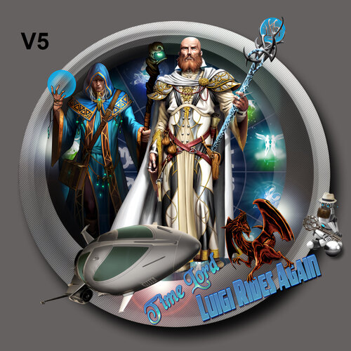 TimeLord (Luigi Rides Again) Diagonal Wheel - Wheel Images - Virtual Pinball Universe