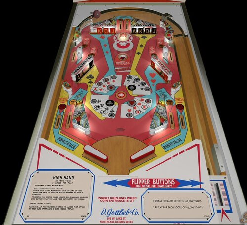 High Hand (Gottlieb-1973) - Future Pinball Files - Virtual Pinball Universe