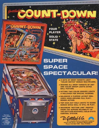 Count-Down Flyer - Pinball Flyers - Virtual Pinball Universe