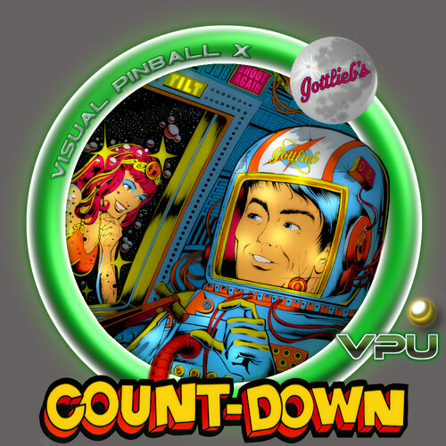 Count-Down (Gottlieb 1979) V2 Neon Wheel - Wheel Images - Virtual Pinball Universe