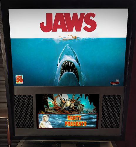 JAWS 50th (Stern 2025) b2s + full dmd - B2S (.directb2s) & Backglass Downloads - Virtual Pinball ...