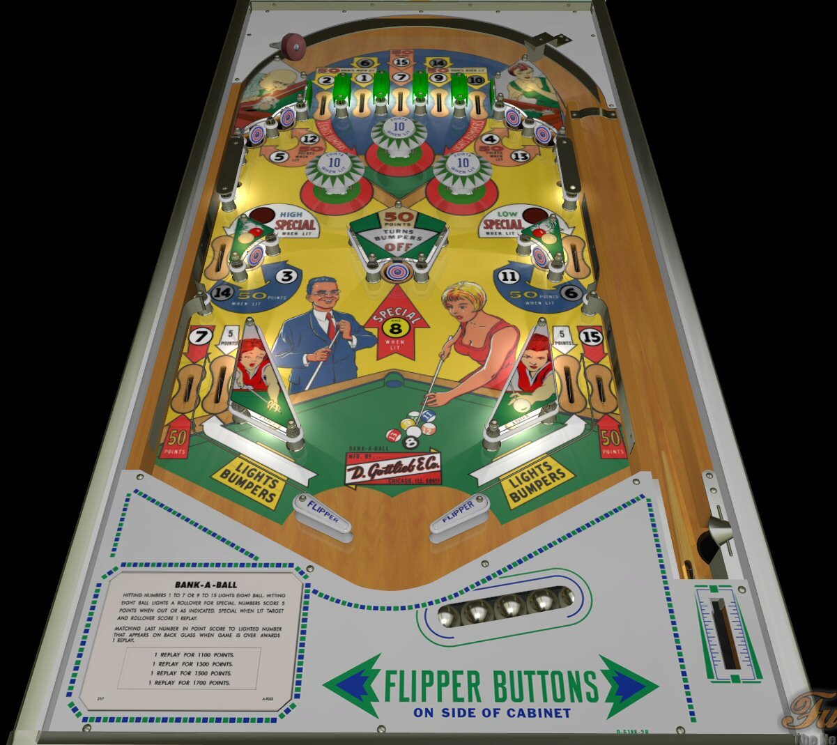 [New Future Pinball]Bank a Ball (Gottlieb-1965) (FizX3.3) - New ...