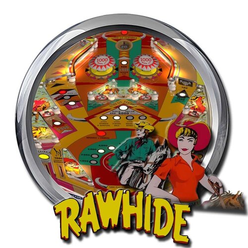 Rawhide (Stern 1977) (Wheels) - Wheel Images - Virtual Pinball Universe