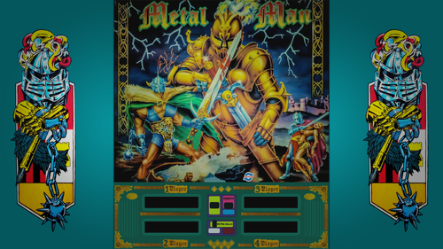 Metal Man (Inder 1992) B2S Cabinet Art - Backglass Resources - Virtual Pinball Universe
