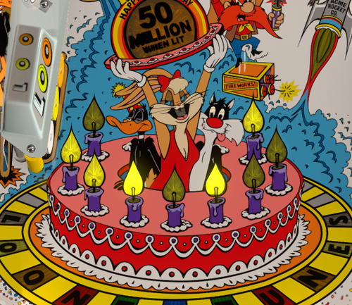 Bugs Bunny's Birthday Ball (Bally 1991) Lola Bunny playfield mod ...