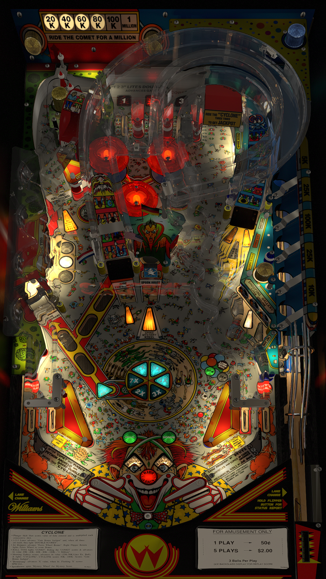 Cyclone Pinball Playfield